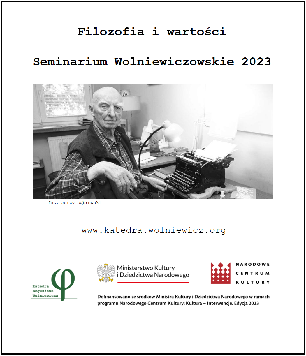 Seminarium Wolniewiczowskie 2023 – zjazd II – Katedra Bogusława Wolniewicza